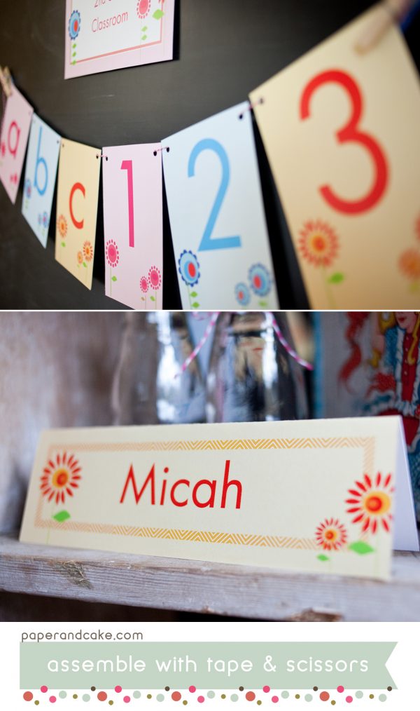 Spring Flowers Printable Classroom Decorations - Paper and Cake