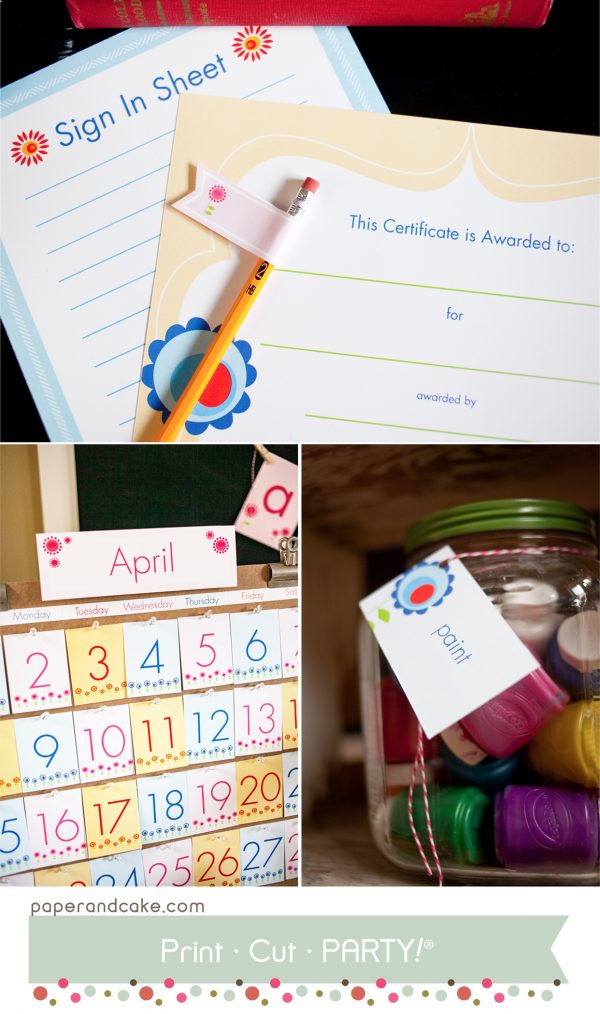 Spring Flowers Printable Classroom Decorations - Paper and Cake