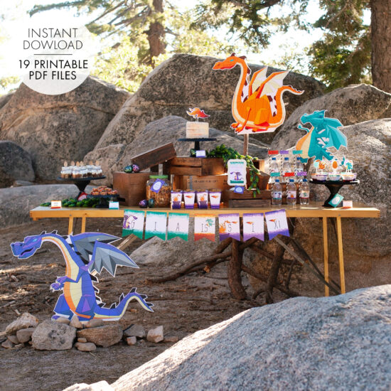 Dragons Printable Party - Paper and Cake