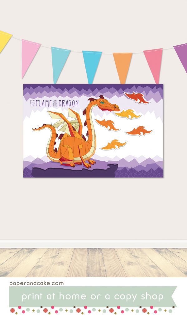 dragons printable party games - Paper and Cake